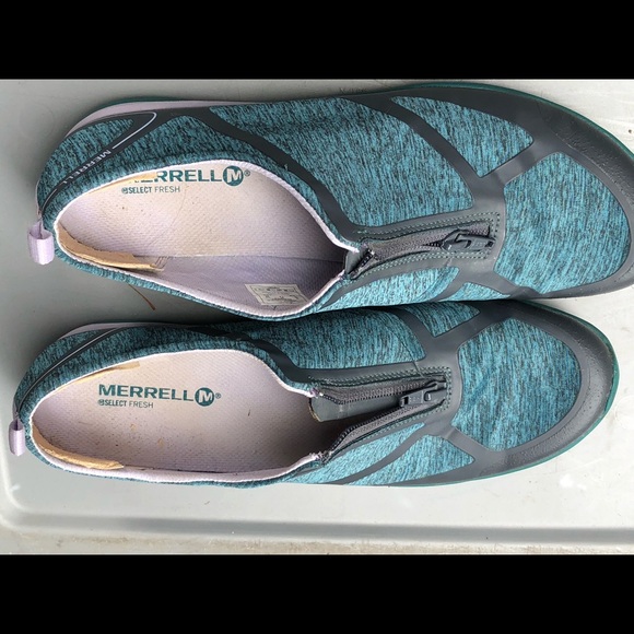 Merrell | Shoes | Merrell Teal Lilac Aqua Blue Zip Shoes Size | Poshmark
